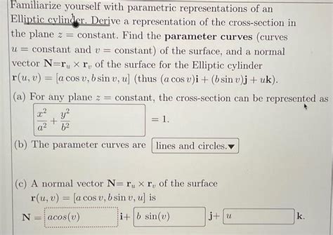 Solved Familiarize Yourself With Parametric Representations