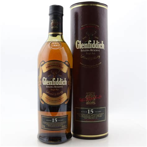 Glenfiddich 15 Year Old Solera Reserve Whisky Auctioneer