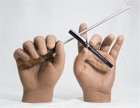 Pose Able Pair Robust Male Silicone Mannequin Hand Medium Skin Tone