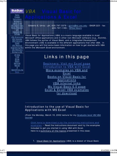 visual basic for applications pdf visual basic for applications