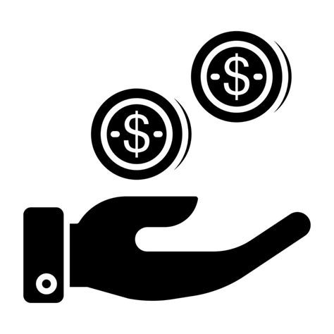 Hand Giving Money Icon In Solid Design 23546872 Vector Art At Vecteezy