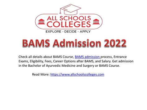 Ppt Bams Admission 2022 Powerpoint Presentation Free Download Id