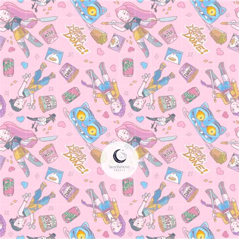 Kpop Demon Hunters Seamless Pattern Digital Download With Rumi Mira