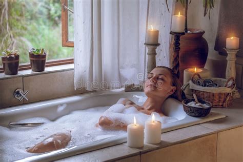 Enjoying Day Spa Stock Image Image Of Healthy Beautiful 200168937
