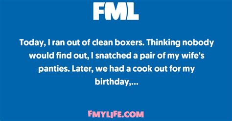 Miscellaneous Today I Ran Out Of Clean Boxers Thinking Nobody Would