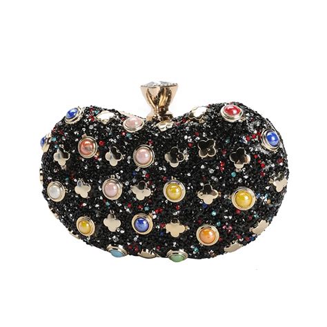 Luxury Diamond Fashion Gemstone Party Clutch Bag Evening Bag For Women
