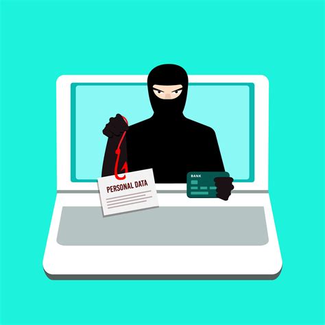 Phishing A Computer Hacker Who Steals Money And Personal Data On The