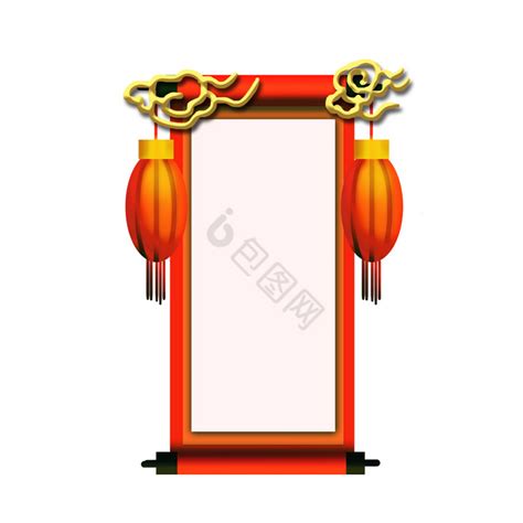 卷轴边框图片 卷轴边框素材免费下载 包图网