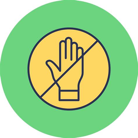 Don T Touch Sign Icon 21135566 Vector Art At Vecteezy