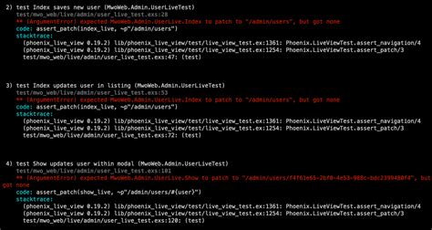 Test Assert Patch Fails Issue Phoenixframework Phoenix Live