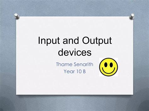 input and output devices presentation pptx computer peripherals computing