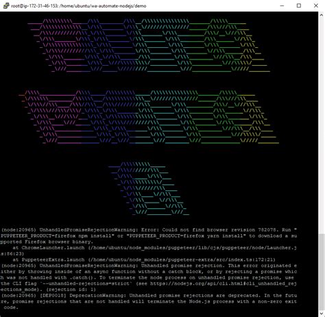Unhandledpromiserejectionwarning Error Could Not Find Browser Revision 782078 · Issue 768