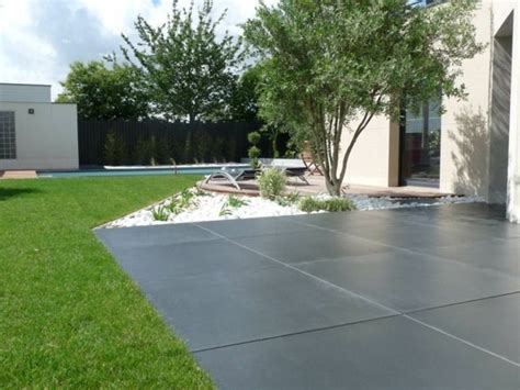 Revêtement Terrasse 57 Idées Dinspiration Pour Les Sols Concrete Patio Designs Concrete