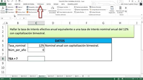 Conversión De Tasa Nominal A Tasa Efectiva Anual Ejercicio 4 Youtube