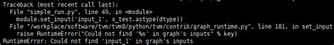 Runtimeerror Could Not Find Input 1 In Graph S Inputs Questions