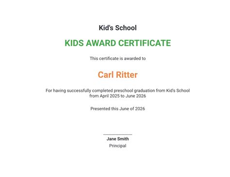 Deped Kindergarten Certificate Of Completion