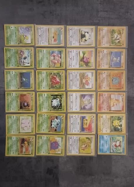 LOT DE 24 Cartes Pokémon Set Jungle 1999 2000 Wizard Très Bon État