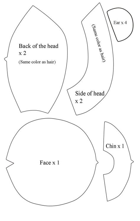 Head Pattern By Moonlightui On Deviantart Doll Patterns Free Rag Doll Pattern Knitted Doll