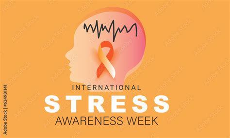 International Stress Awareness Week Background Banner Card Poster