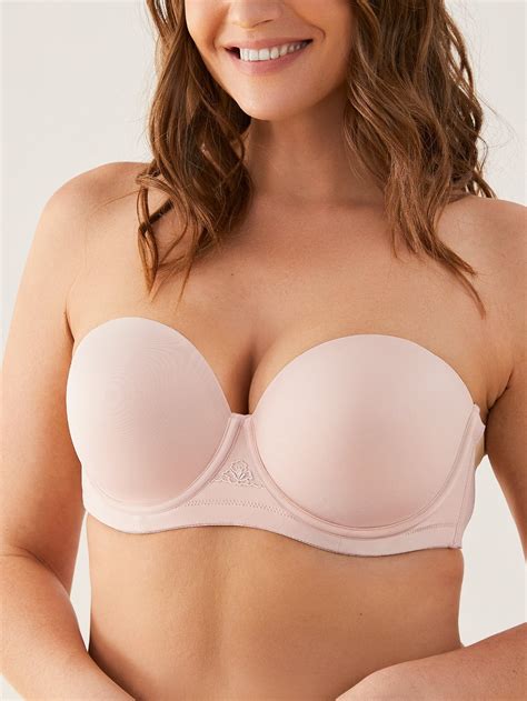 Deyllo Womens Push Up Strapless Bras Full Cup Plus Size Underwire