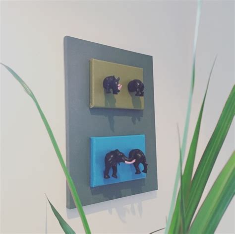 Black Elephants Wall Art