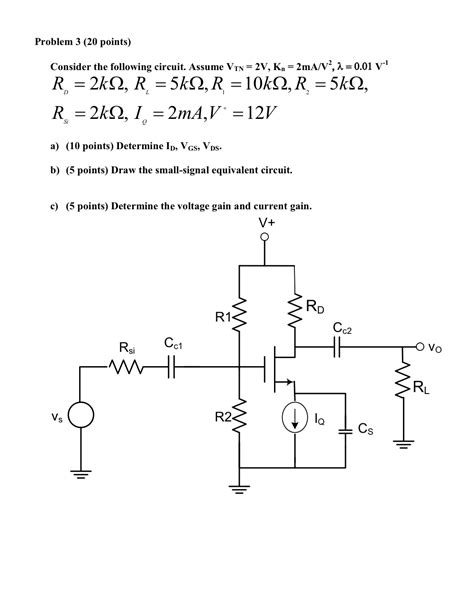 solved problem 3 20 points consider the following circuit