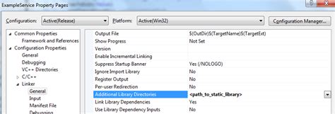 Linking A Static Library To A New Project In Visual C Stack Overflow