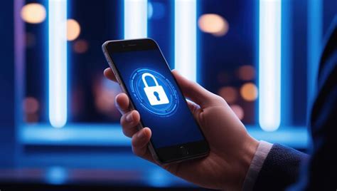 A Hand Holding A Smartphone With A Digital Padlock On The Screen Premium Ai Generated Image