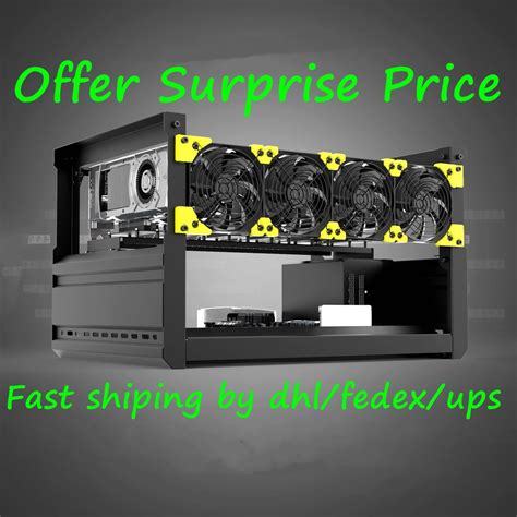 GPU GPU T Crypto Miner Case Aluminum Stackable Open Air Computer T ETH VEDDHA Mining Rig