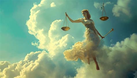Premium Photo A Surreal Artwork Depicting A Woman Floating Amidst Clouds