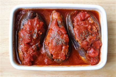 レンジで簡単常備菜レシピ。なすの肉詰めトマト煮こみの作り方。 つくりおき食堂