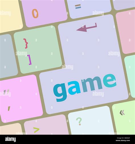 Computer Keyboard With Game Key Technology Background Stock Photo Alamy
