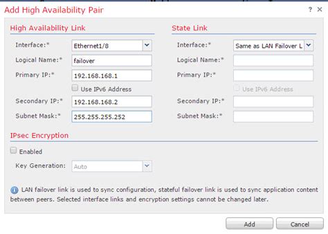 Cisco 4100 Firepower Threat Defense Deploying Active Standby Finkotek