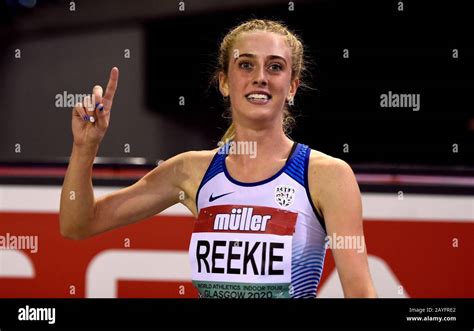 Great Britains Jemma Reekie Celebrates After Winning The 1500m During