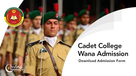 Cadet College Wana Admission 2025 Apply Online