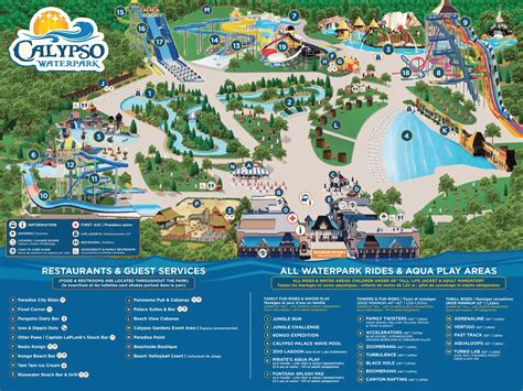 Calypso Theme Waterpark Map And Brochure 2019 2025