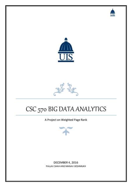 Big Data Analytics Project Report Docx