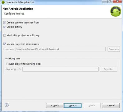 Hello World First Android Application Project Using Eclipse