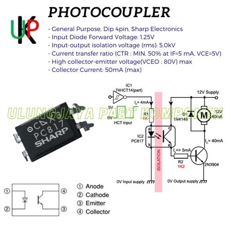 Jual Photocoupler Optocoupler Pc817 Sharp Shopee Indonesia