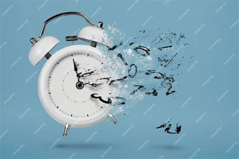 Premium Photo Time Is Running Out White Alarm Clock With Flying Numbers As A Symbol Of Lost