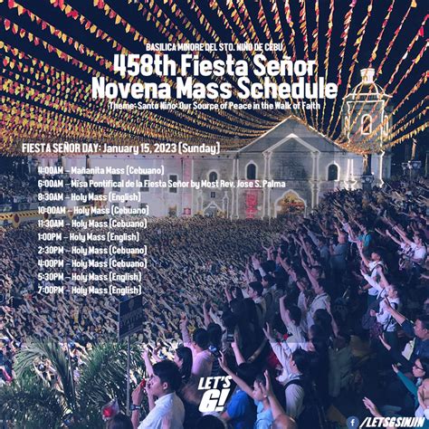 Fiesta Señor 2023 Sinulog Schedule Of Novena Masses At The Basilica