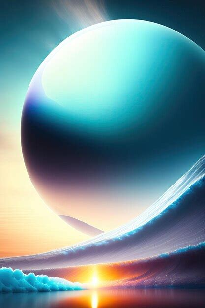 Premium Ai Image Light Blue Globe