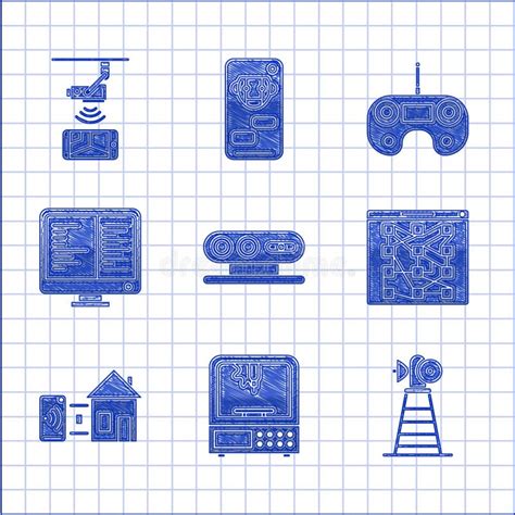 Set 3d Scanning System 3d Printer Antenna Global Technology Or Social Network Smart Home