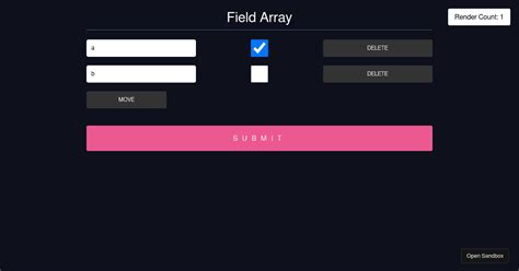 React Hook Form UseFieldArray Codesandbox