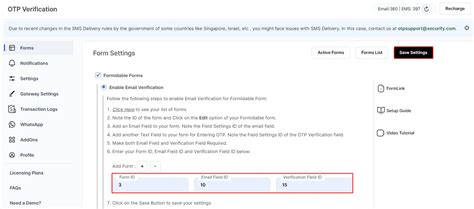 otp verification for formidable form wordpress sms email