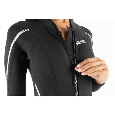Combinaison Plongée Femme Ultrasouple Seac Invidia Noir Rose 3mm