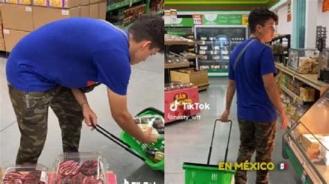 Cubano reacciona a un supermercado en México