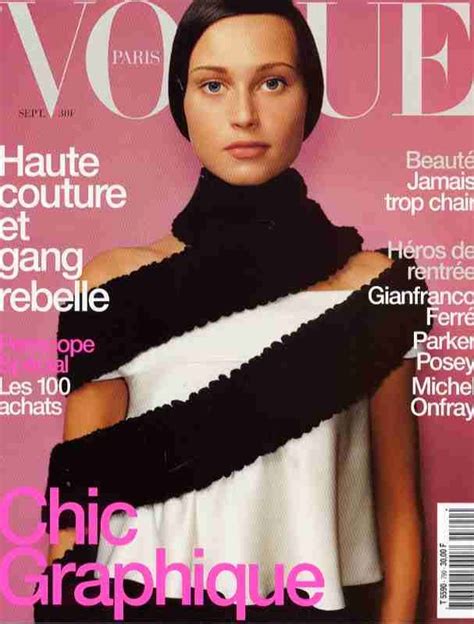 Natalia Semanova VOGUE Paris September 1998 Magazine Cover