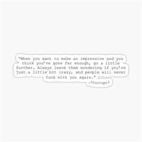 Corrupt Book Quote Sticker For Sale By Artbymanu Redbubble