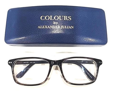 Colours Alexander Julian Rich Gray Fade Rectangle Eyeglasses 54 17 140